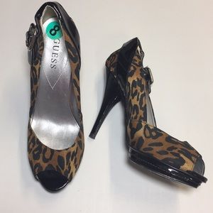 Guess | Shoes | Guess Leopard Platform Heels 8 | Poshmark